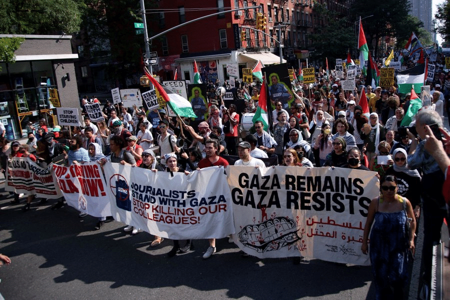 New York City Protesters March in Streets Chanting 'Globalize the ...